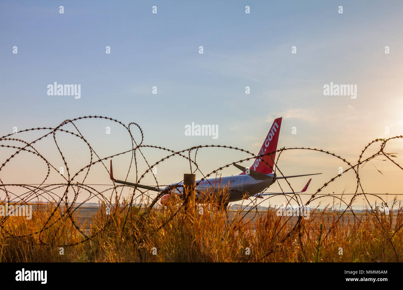 Larnaca, Cyprus - April 29, 2018: Jet2 Boeing 737 passenger plane on ...