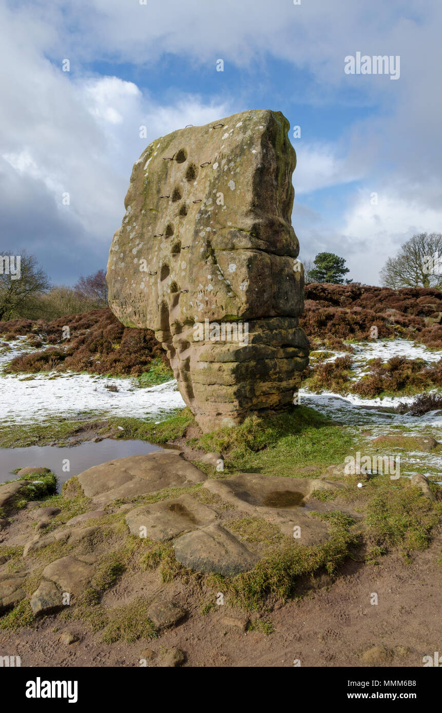 Cork Stone on Stanton Moor is a cork shaped natural feature. The ...