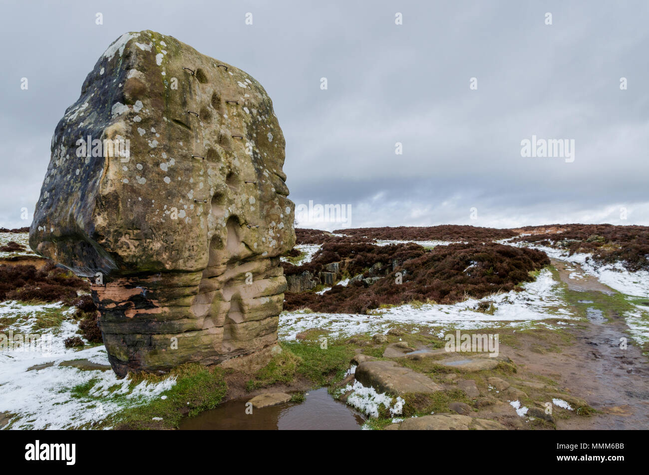 Cork Stone on Stanton Moor is a cork shaped natural feature. The ...