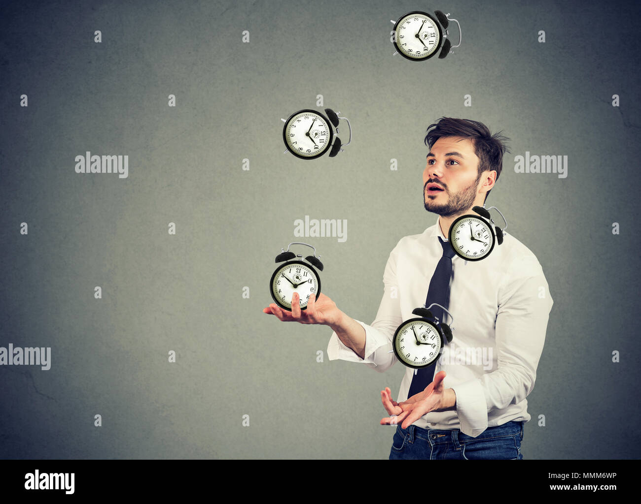 business man successfully juggling managing his time Stock Photo - Alamy