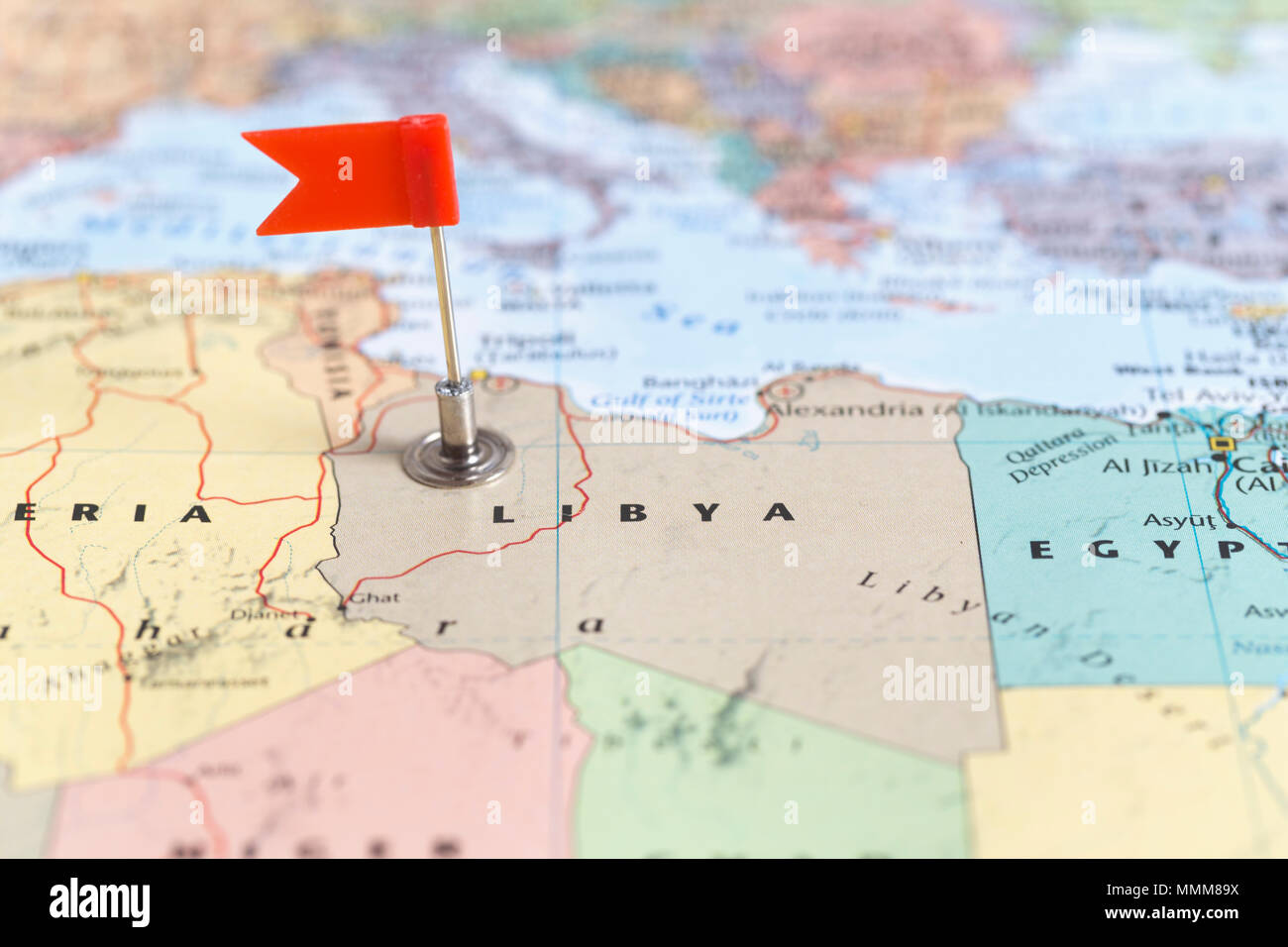 Libya map hi-res stock photography and images - Alamy