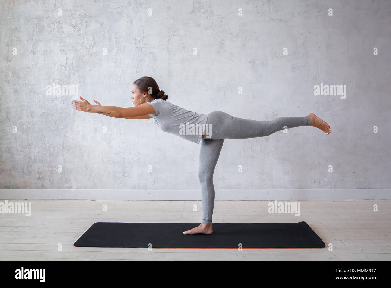 Woman practicing advanced yoga. A series of yoga poses Stock Photo - Alamy