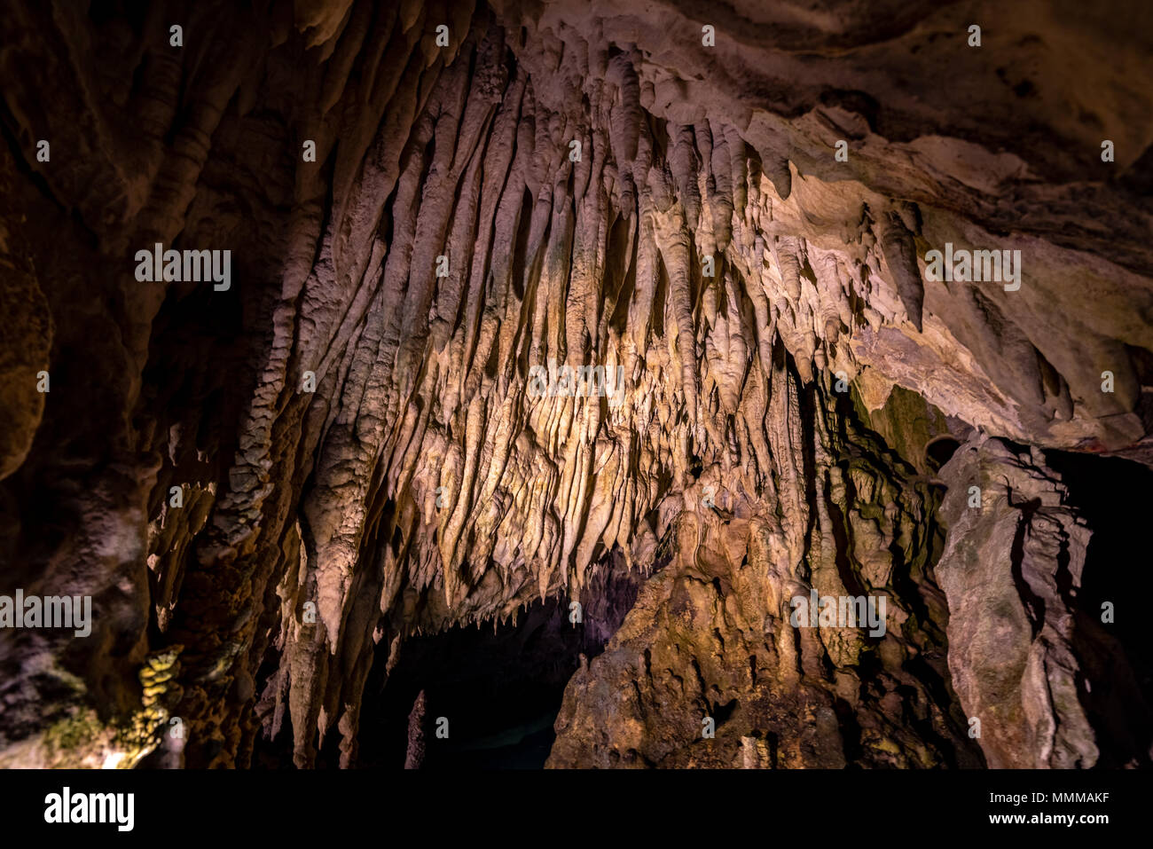 Millions Years Old mineral formation on a cave ceiling known as ...