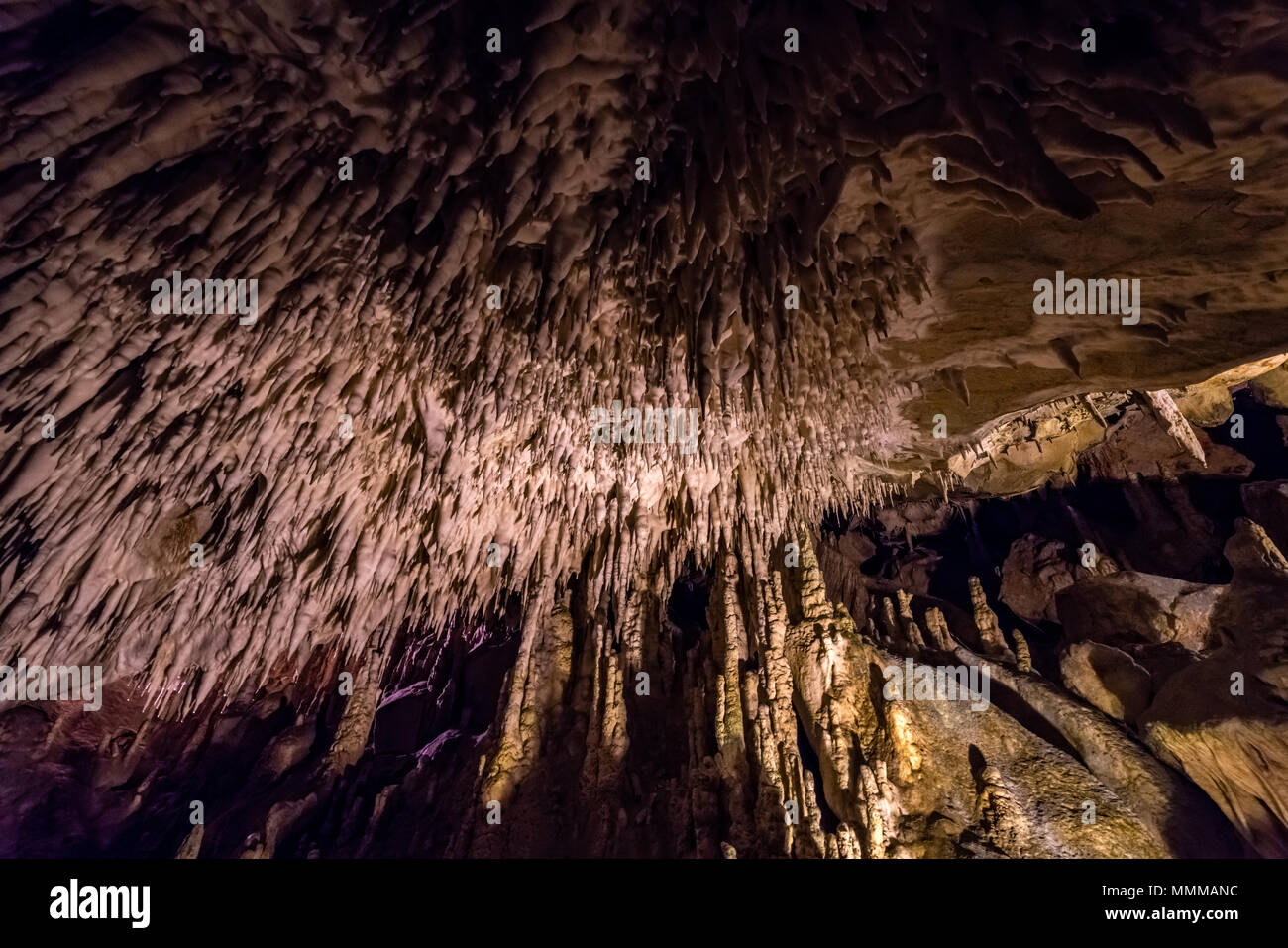 Millions Years Old mineral formation on a cave ceiling known as ...