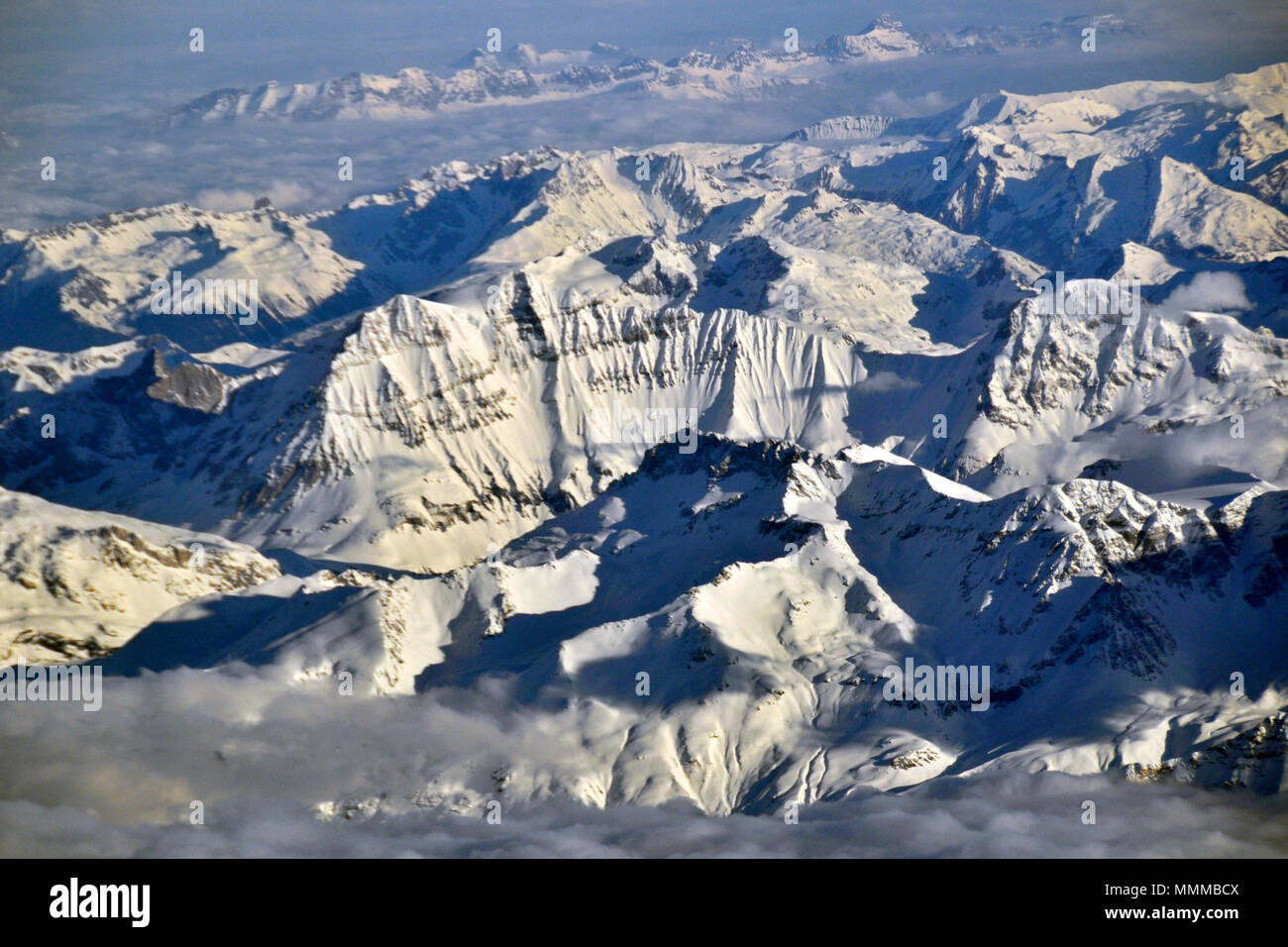 Europe snow aerial hi-res stock photography and images - Alamy