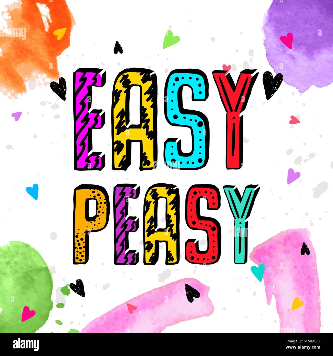 Motivation slang quotes text. Lovely retro doodle and watercolor card ...