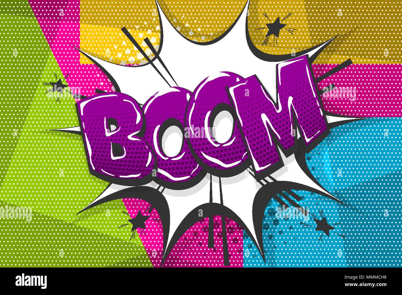 Boom comic text speech bubble pop art style Stock Vector Image & Art ...