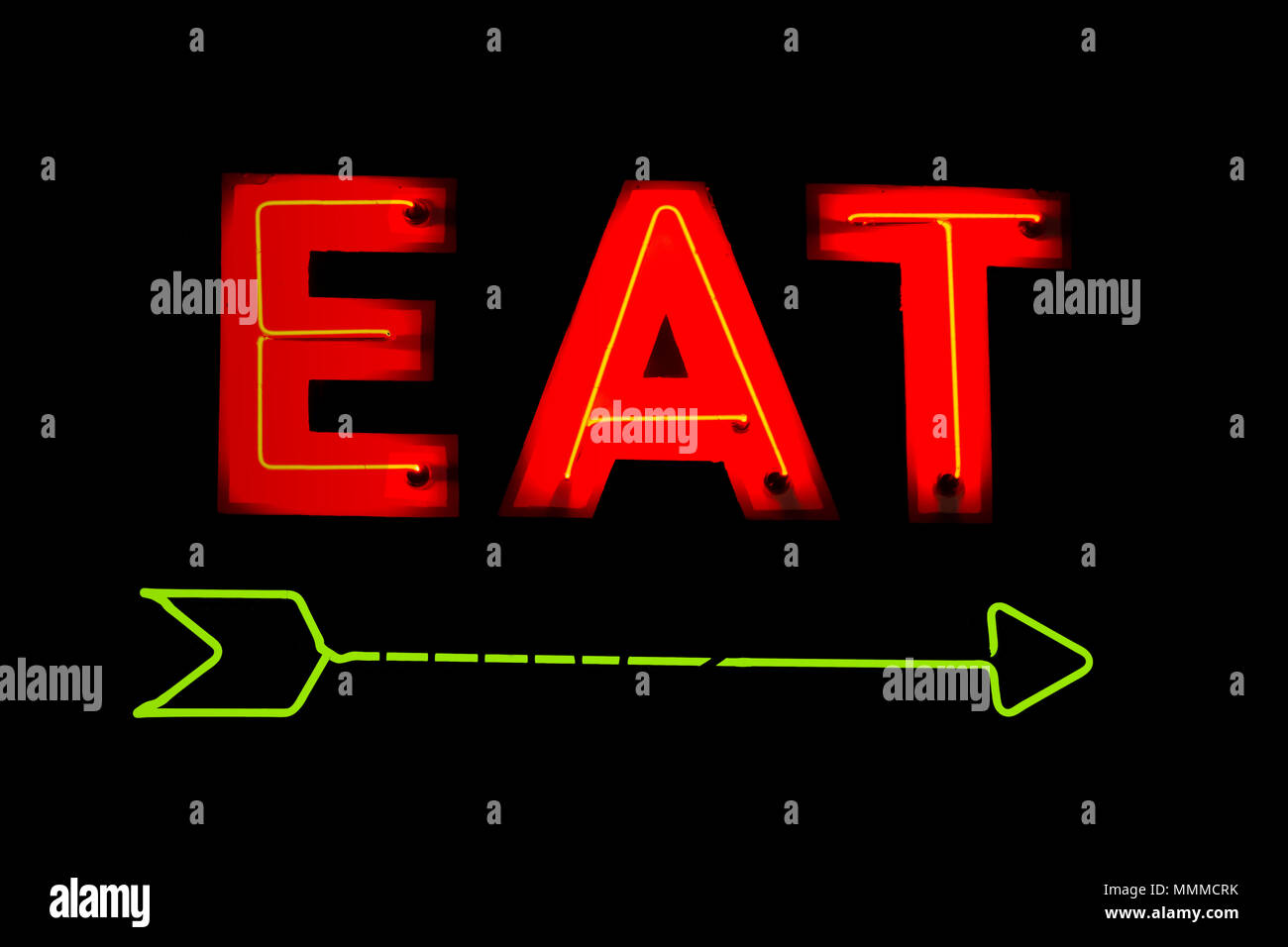 Neon sign arrow hi-res stock photography and images - Alamy