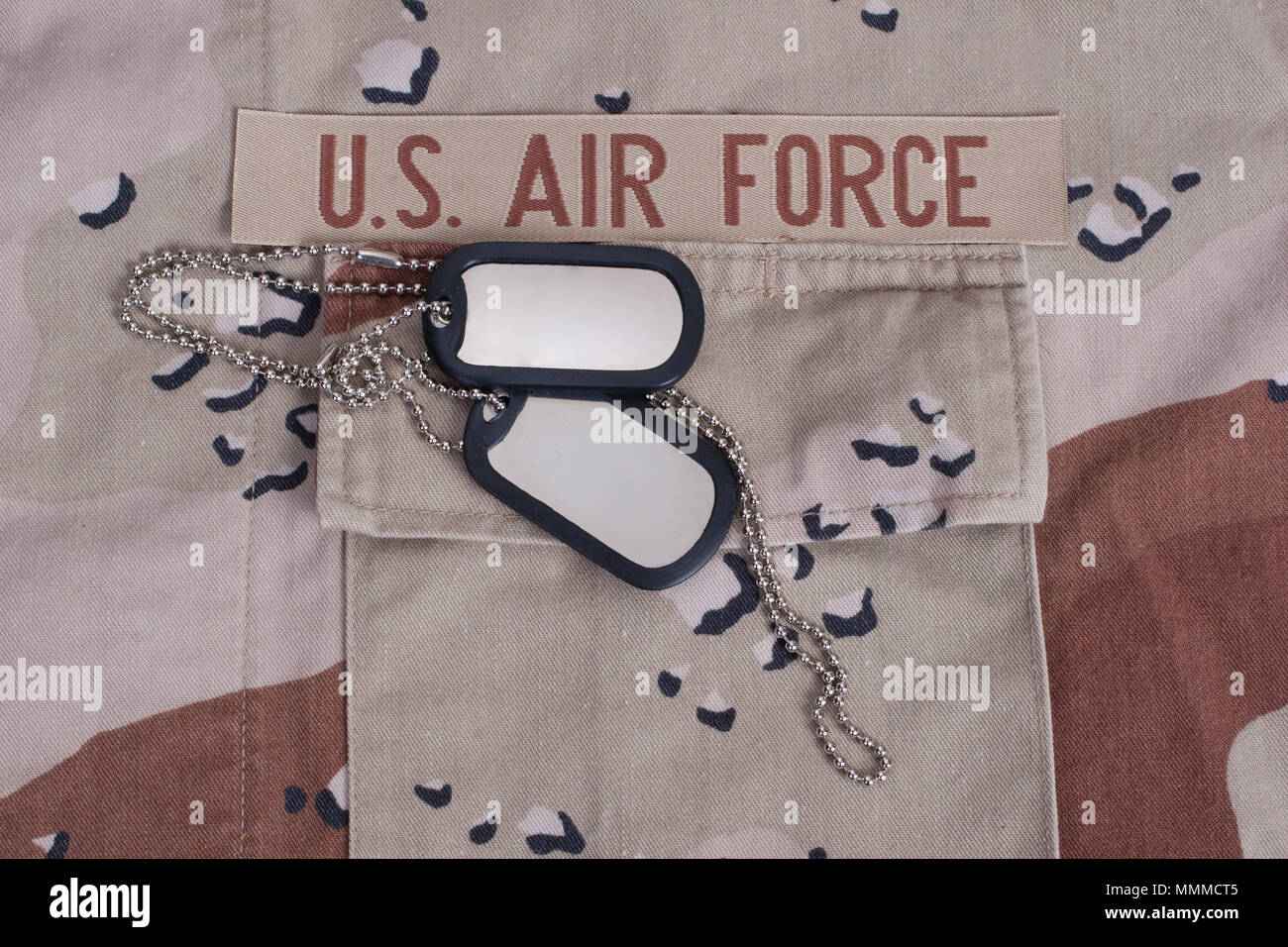 us air force uniform with dog tags Stock Photo - Alamy