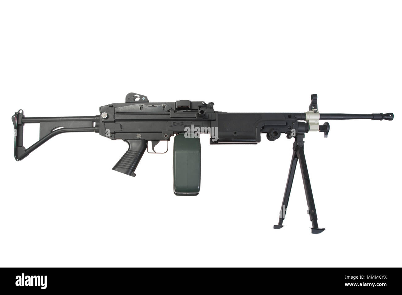 us army machine gun isolated on white Stock Photo - Alamy