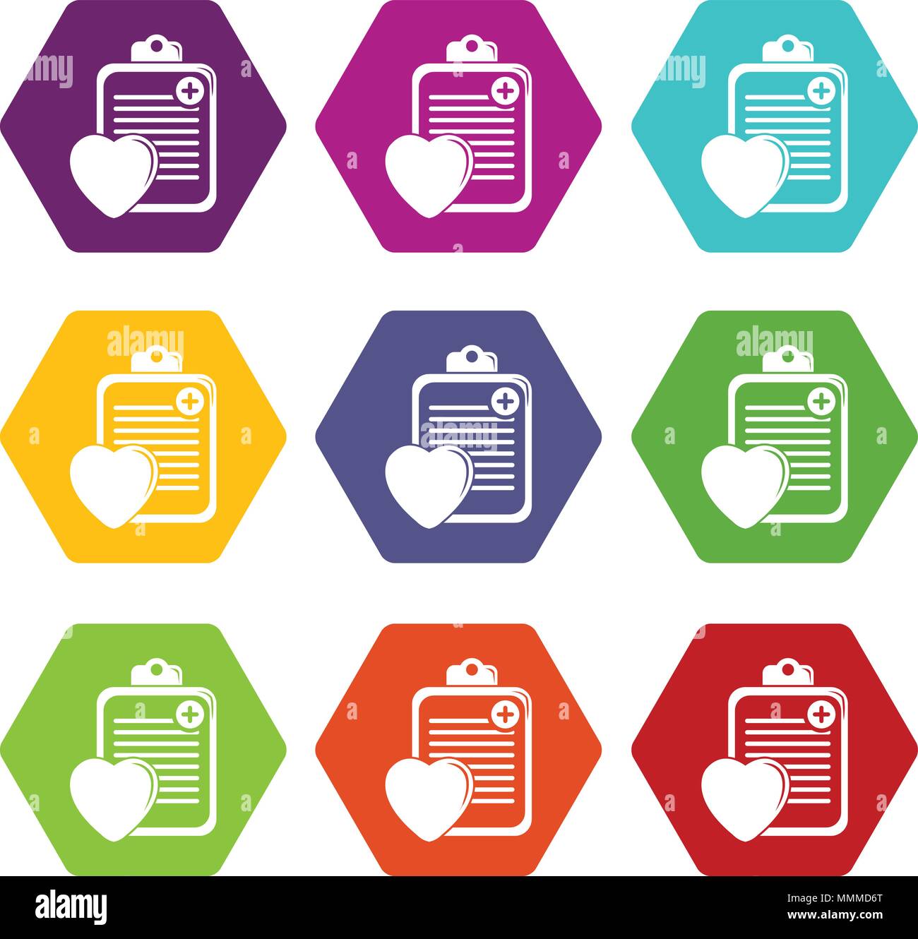 Patient card icons set 9 vector Stock Vector Image & Art - Alamy