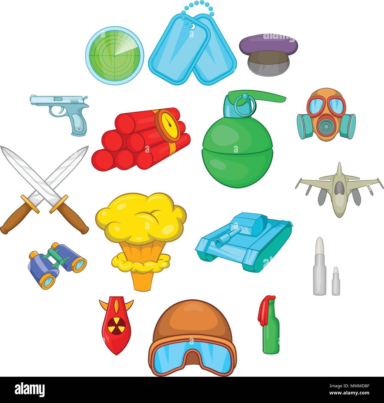 War icons set, cartoon style Stock Vector Image & Art - Alamy