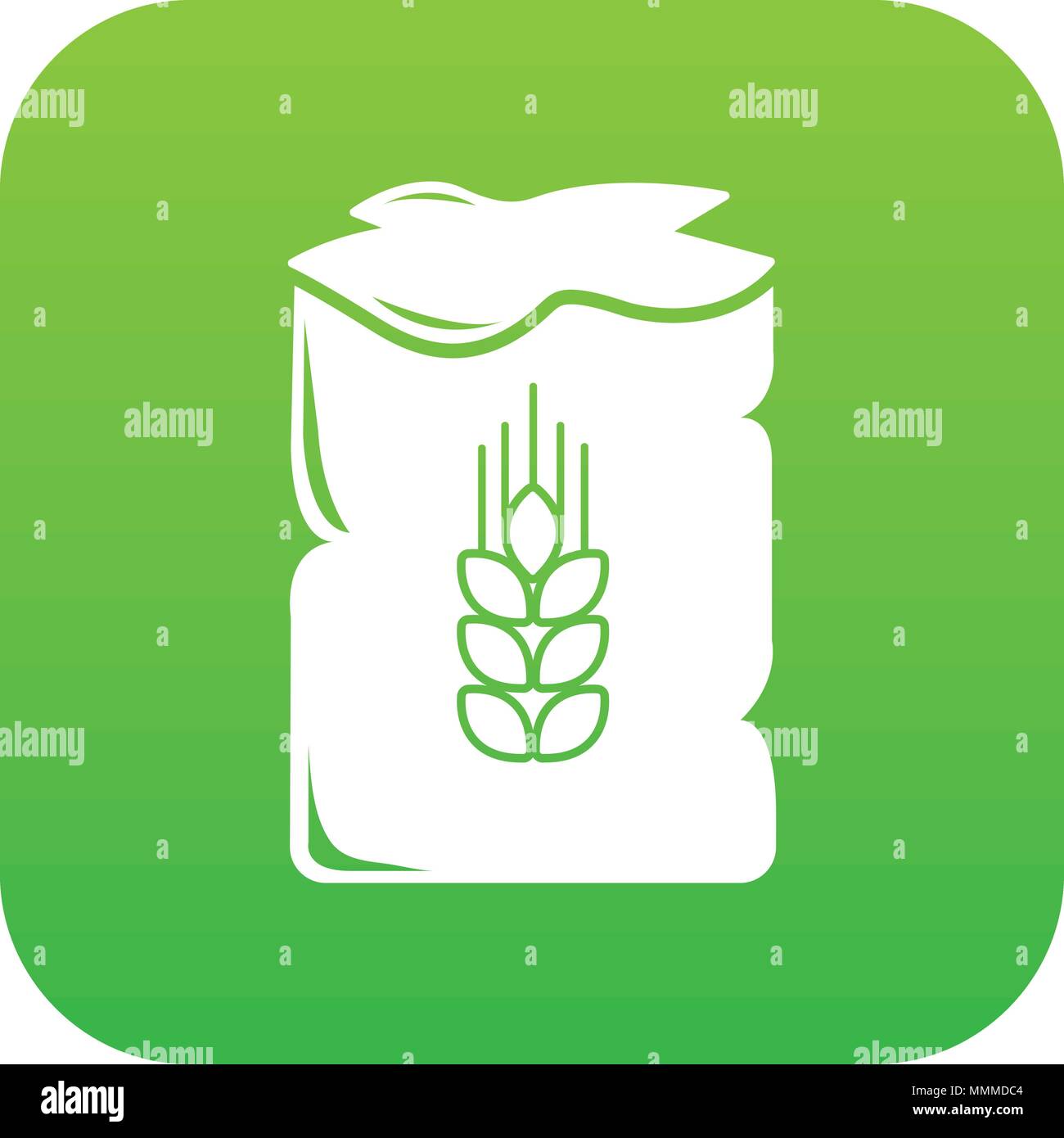 Bag wheat icon green vector Stock Vector Image & Art - Alamy