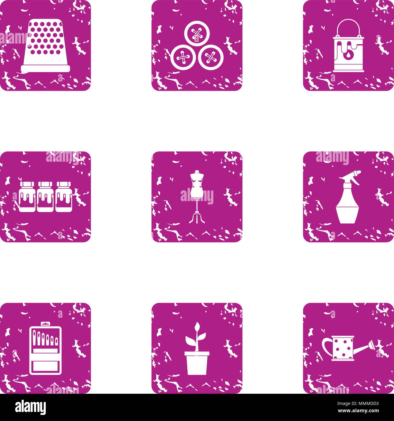 Water the garden icons set, grunge style Stock Vector Image & Art - Alamy