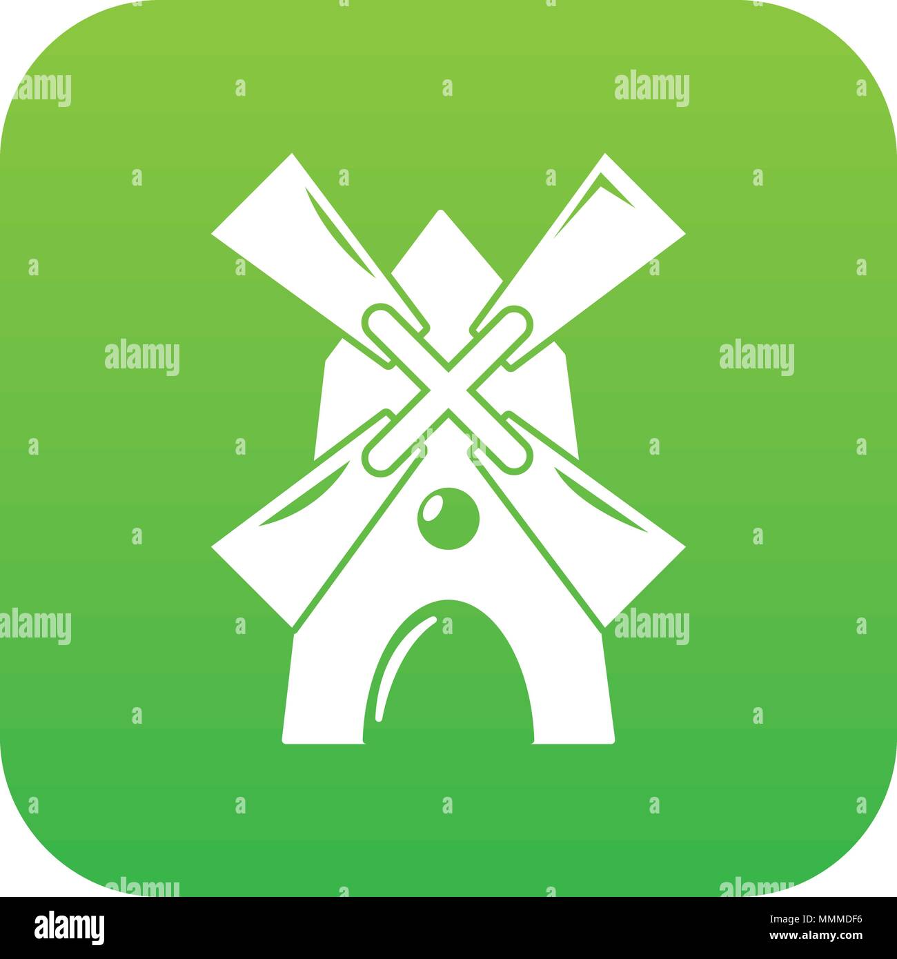 Windmill icon green vector Stock Vector Image & Art - Alamy