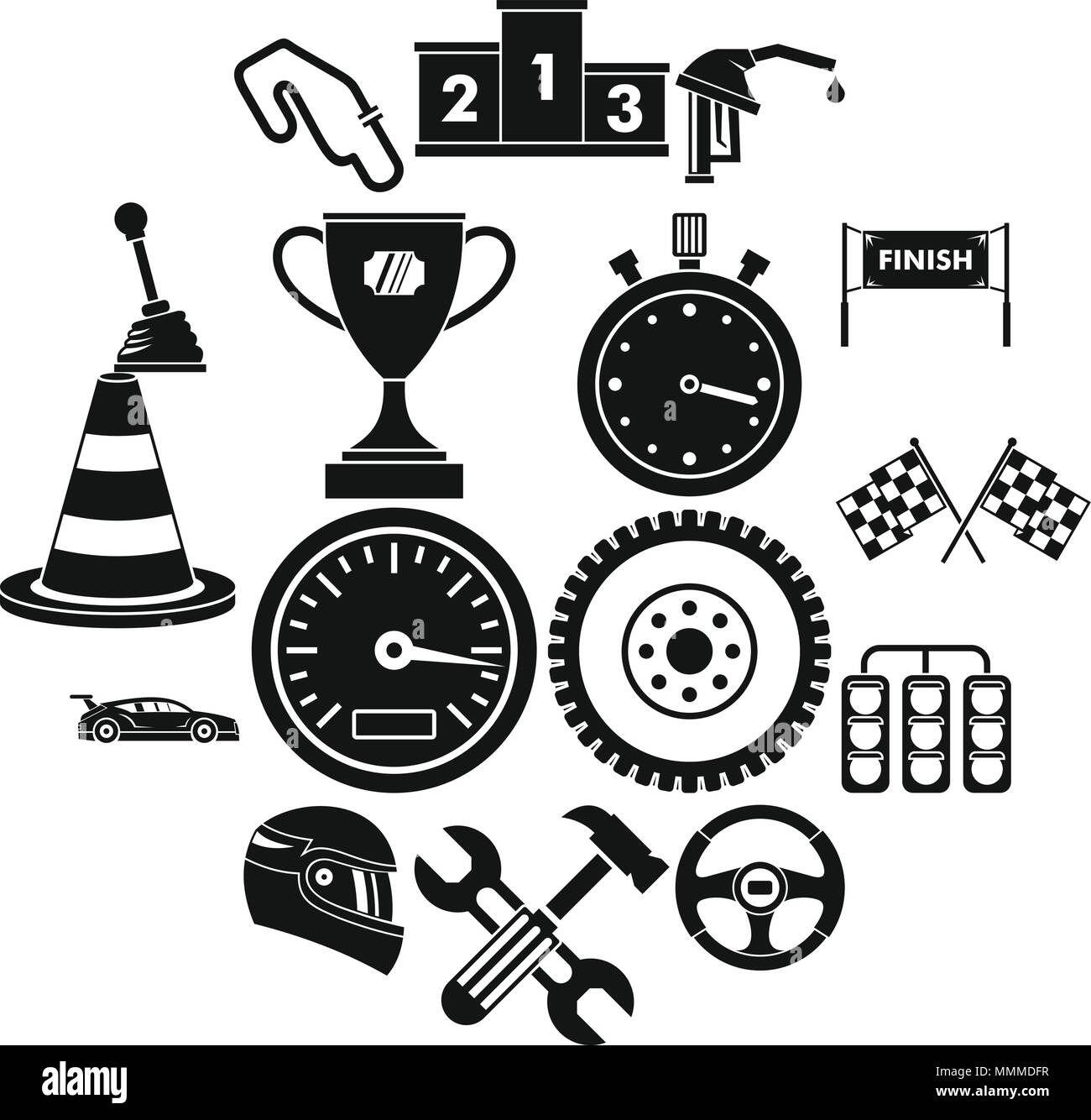 Racing speed icons set, simple style Stock Vector Image & Art - Alamy
