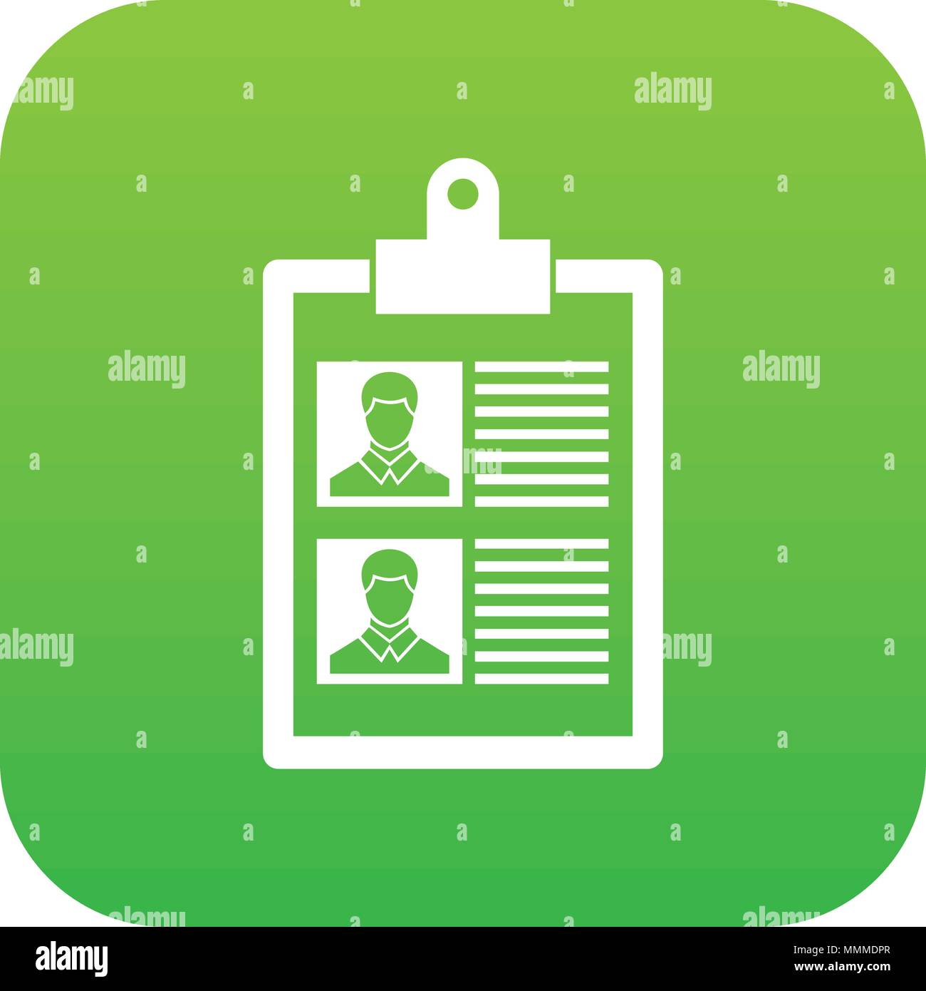 Resume of two candidates icon digital green Stock Vector Image & Art ...