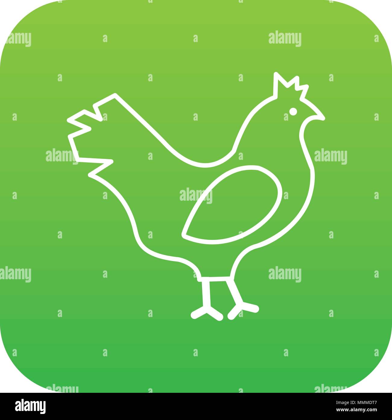 Chicken icon green vector Stock Vector Image & Art - Alamy