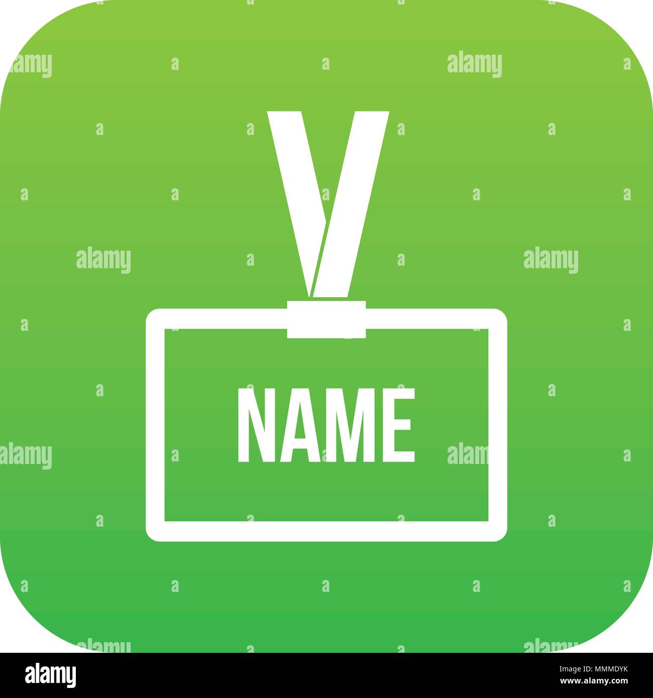 Green blank name tag Stock Vector Images - Alamy