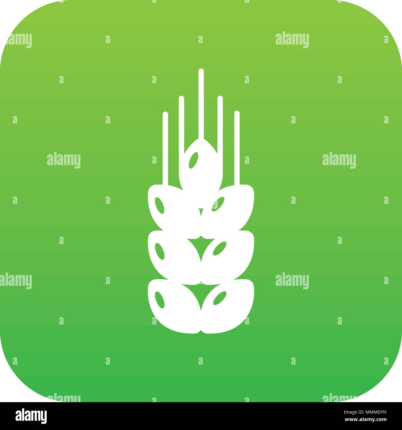 Wheat icon green vector Stock Vector Image & Art - Alamy