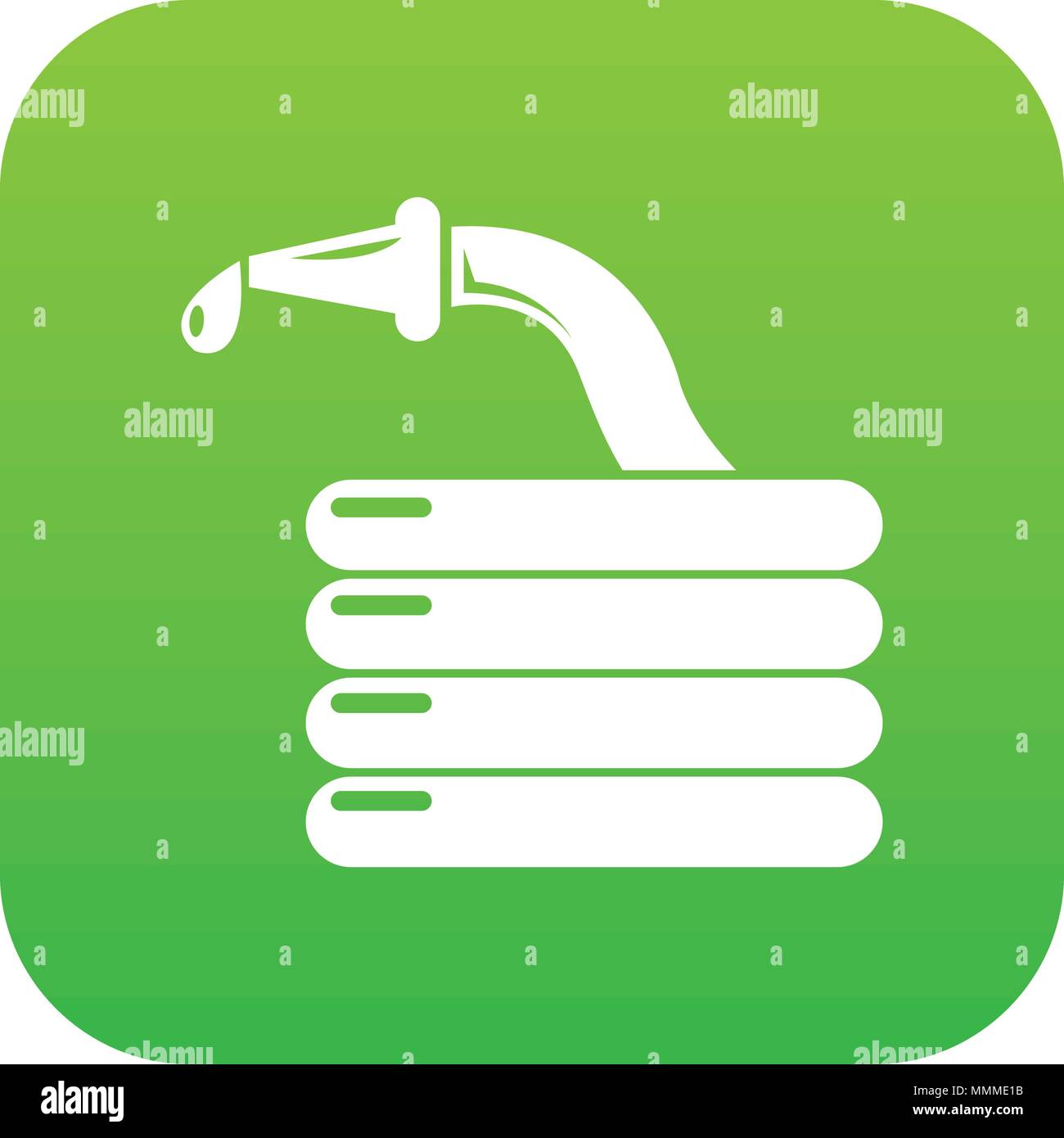 Water hose icon green vector Stock Vector Image & Art - Alamy