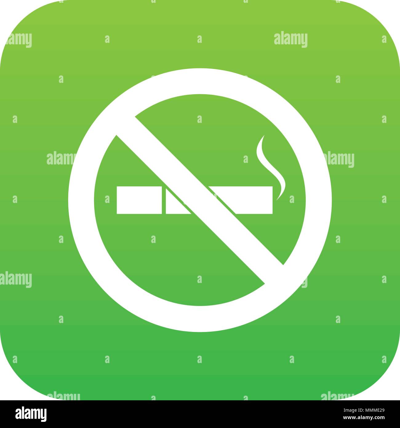 No smoking sign icon digital green Stock Vector Image & Art - Alamy