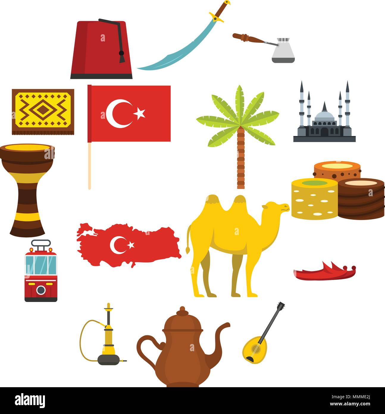Coffee set in turkish Stock Vector Images - Alamy
