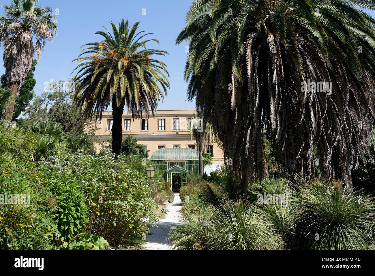 The monumental Greenhouse, Orto Botanico di Roma or Rome's Botanical ...