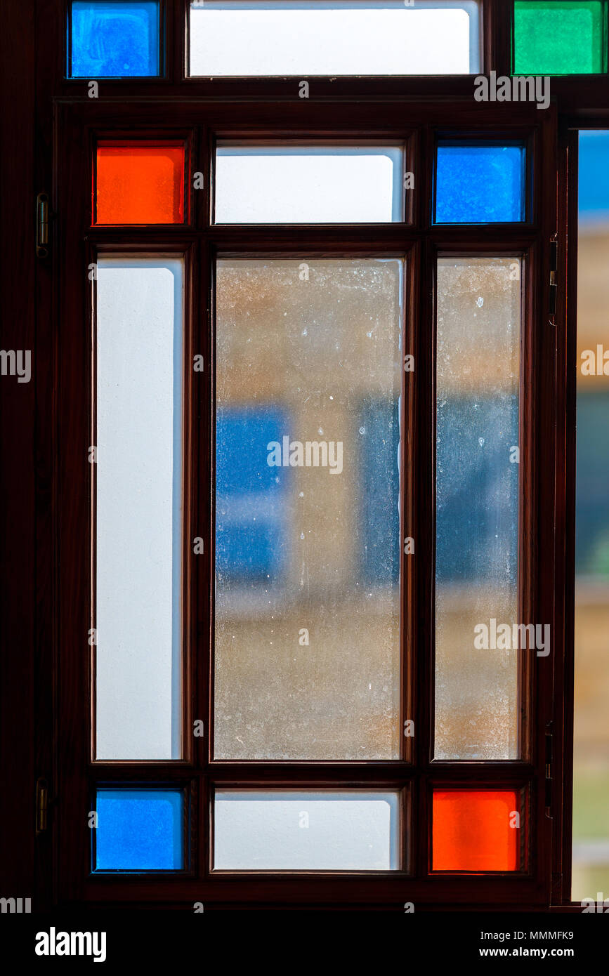 glass stained glass color simple geometry Stock Photo - Alamy