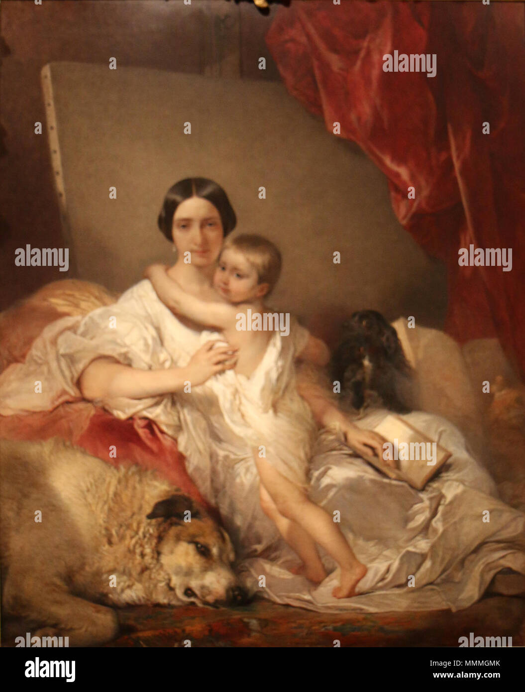 Français : Portrait de madame Louis Gallait et sa fille English ...