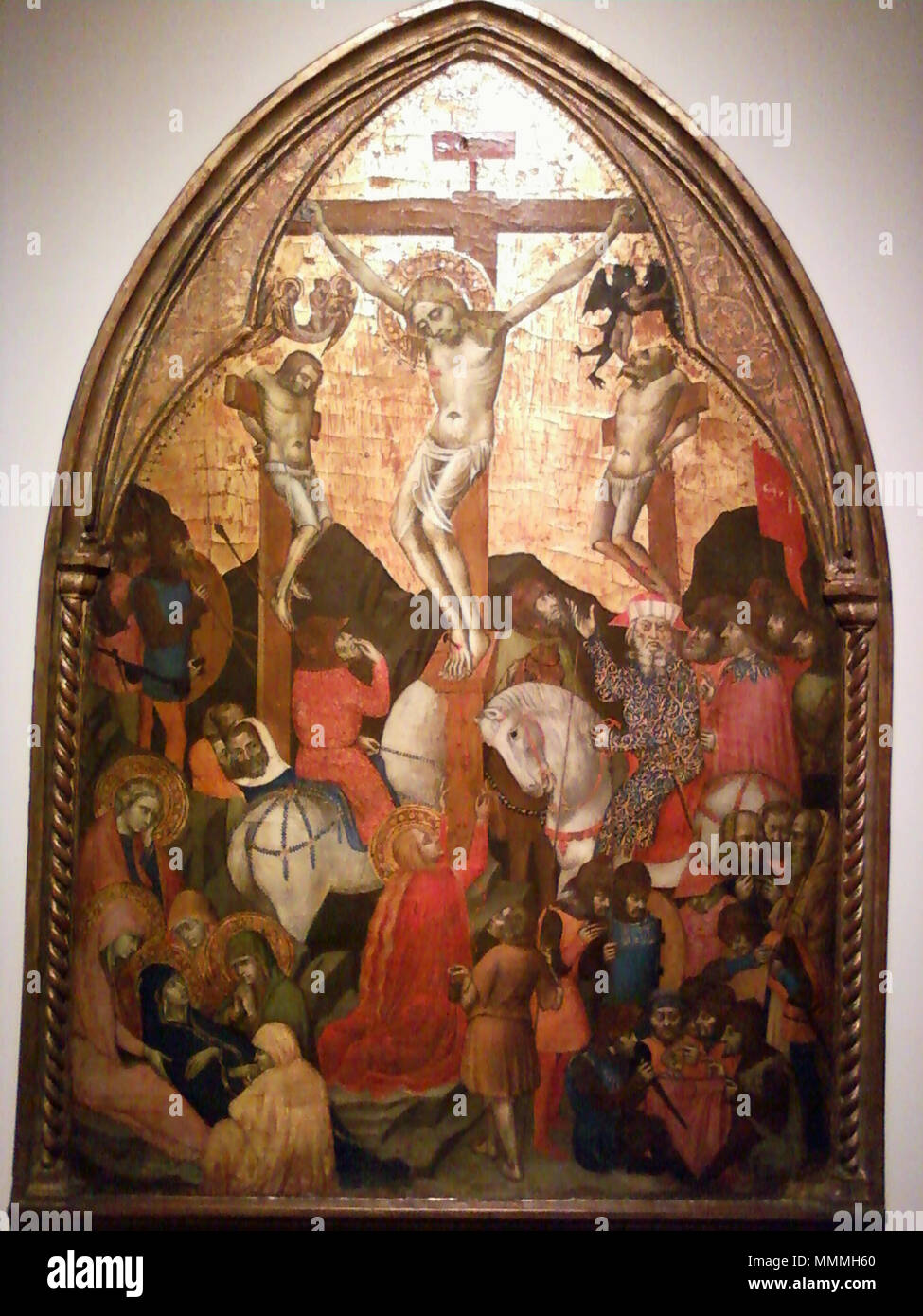 Crucifixion. 1375. Crucifixion by Barnaba da Modena Stock Photo - Alamy