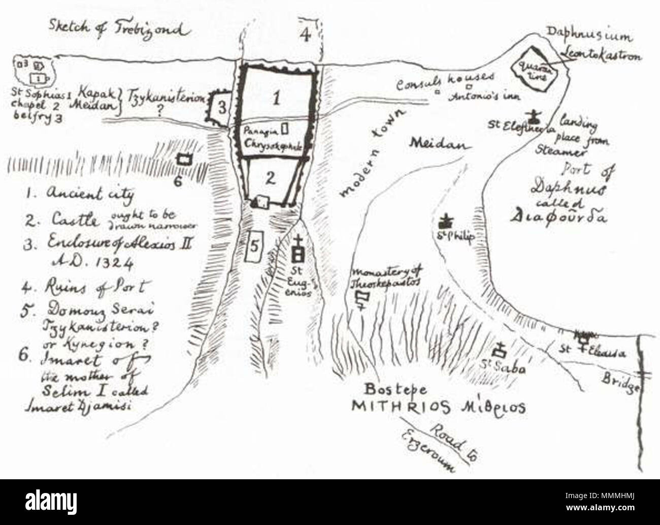 . English: Map of Trebizond by George Finlay in 1850. . 7 October 2013 ...
