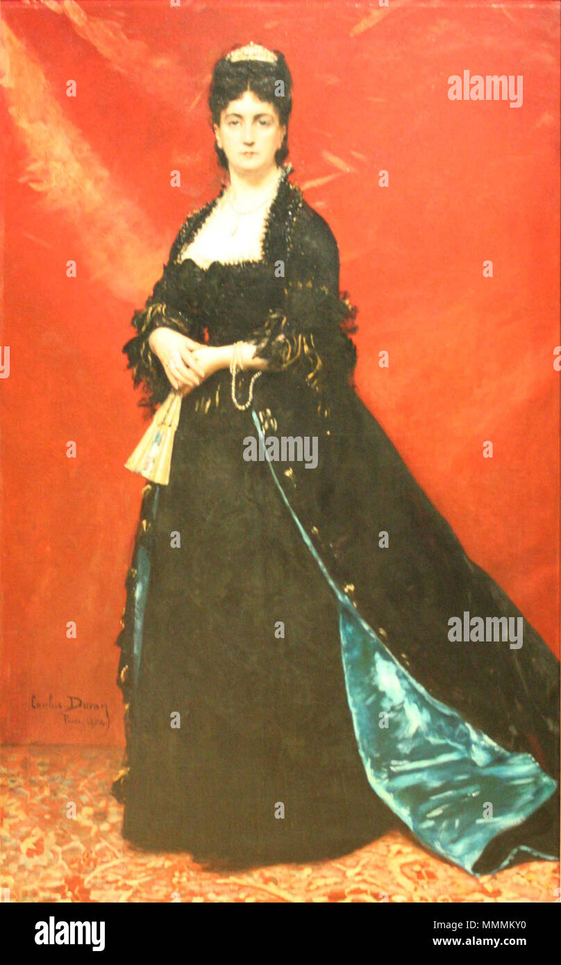 Portrait of Madame Goldschmidt.. 1874. Duran - Madame Goldsmith Stock ...