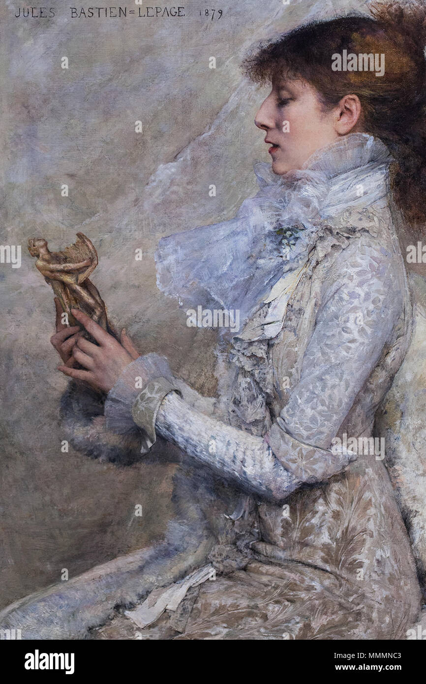 . detail Portrait of Sarah Bernhardt. 1879. Legion of Honor 43 Stock ...