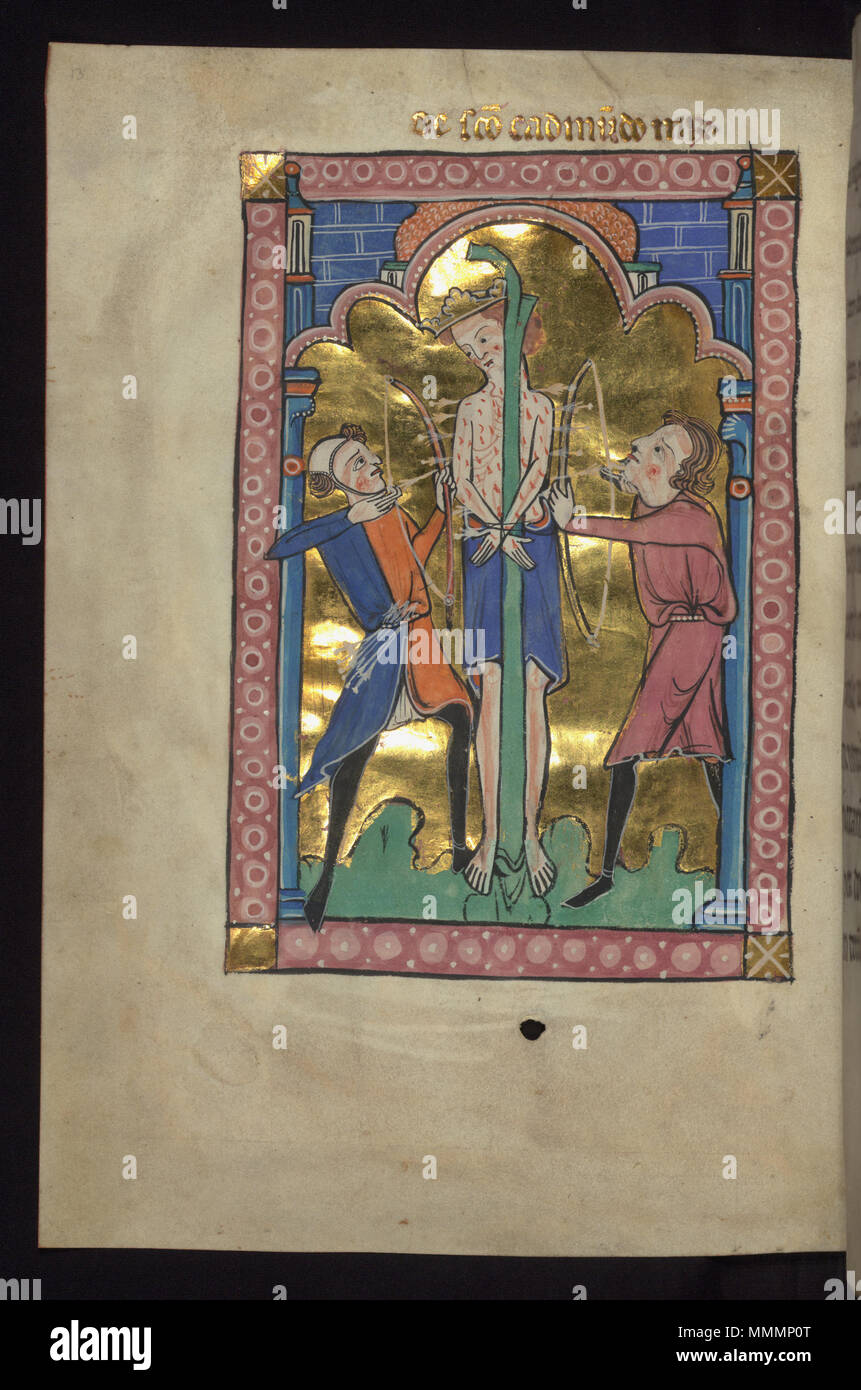 Leaf from Carrow Psalter. circa 1250 (Medieval). English - Leaf from ...