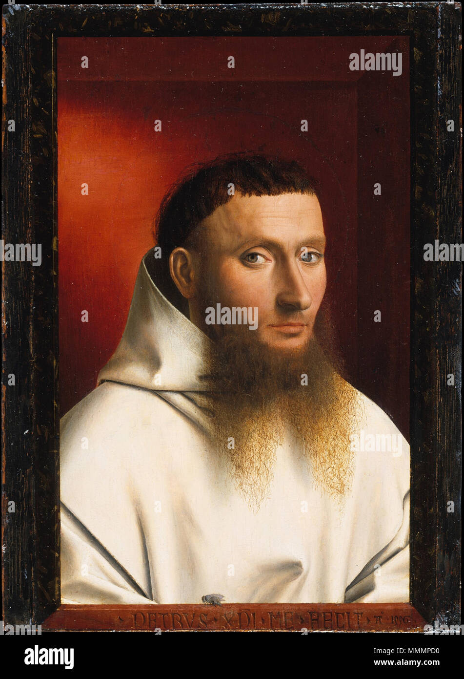 . after restoration. French: Portrait d'un Chartreux. 1446. Christus ...