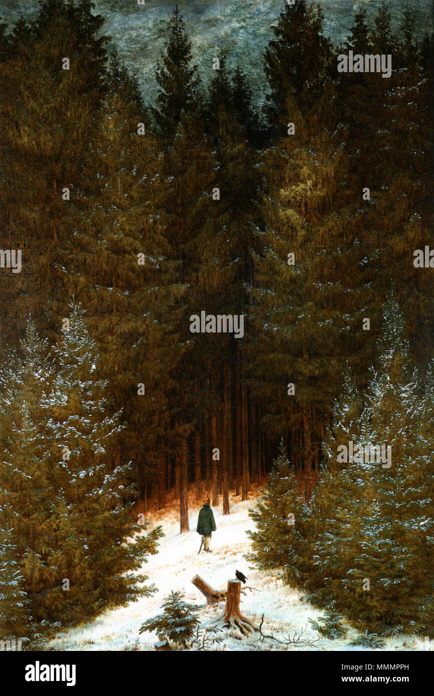 Der Chasseur im Walde - Caspar David Friedrich Stock Photo - Alamy