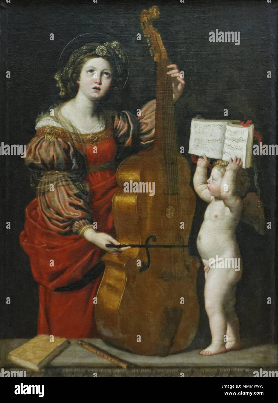 Domenichino - Saint Cecilia Playing the Viol 01 Stock Photo - Alamy