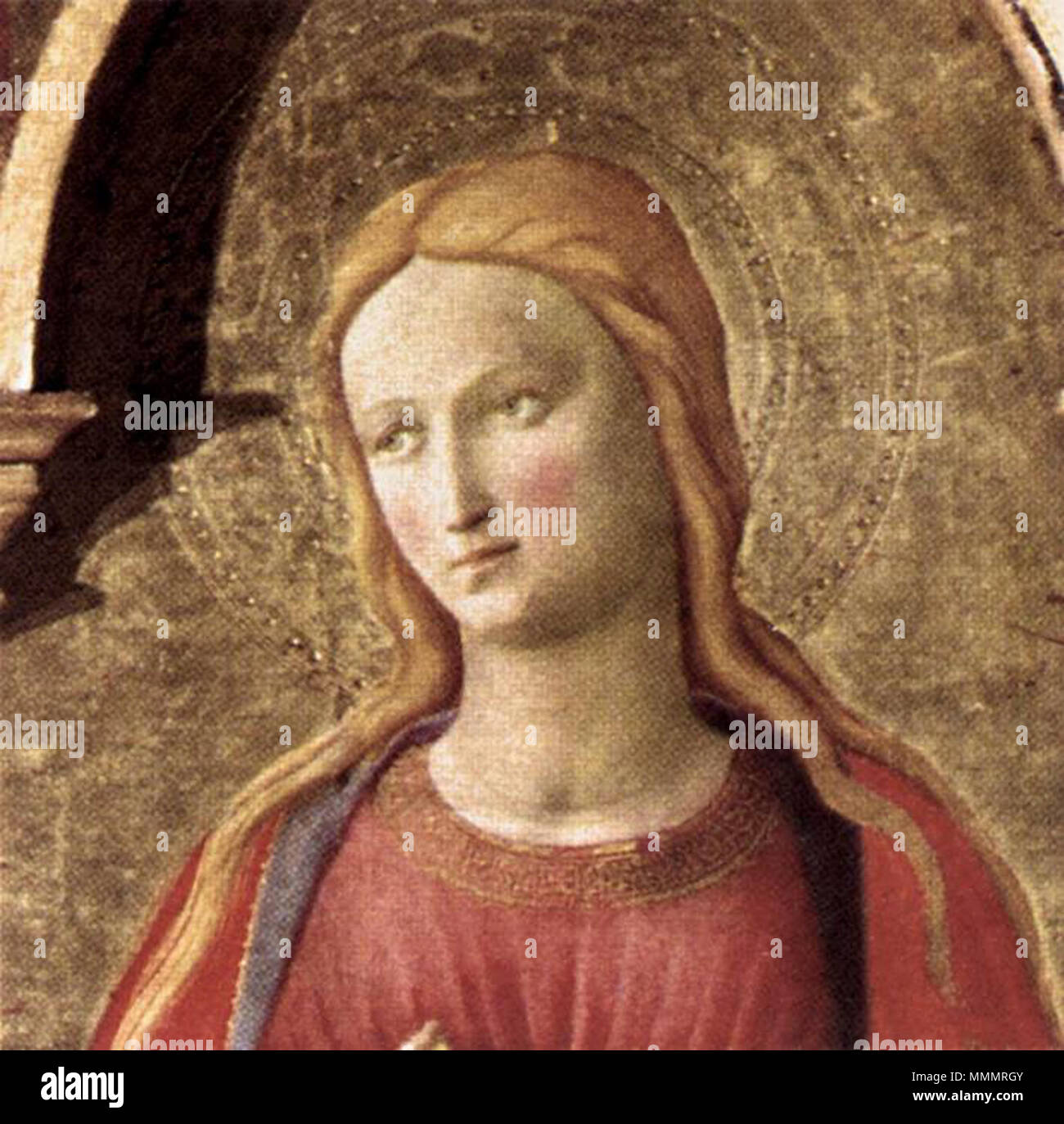 . Cortona Polyptych (detail) Panel, . circa 1437. 46 Angelico, cortona poliptych 07 Stock Photo ...