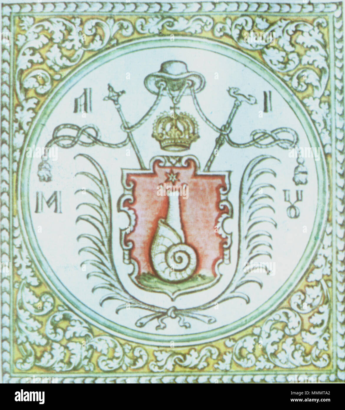 . English: Coat of arms of Anthim the Iberian . 18th century. Unknown ...