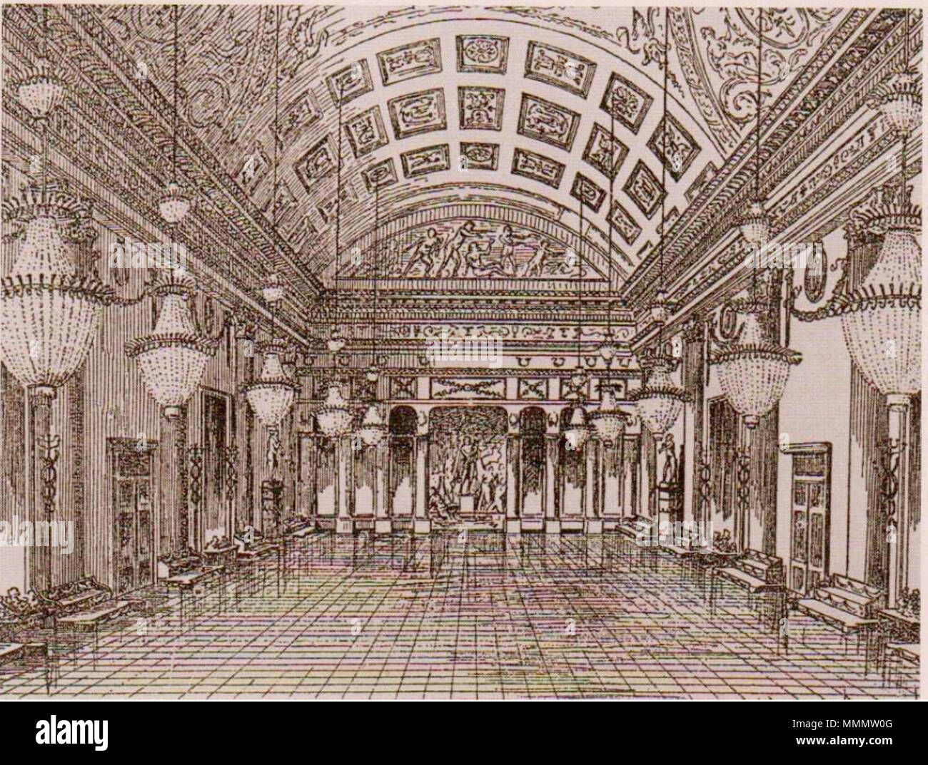. English: Ballroom of the 'Apollo-Saal' in Vienna, which was popular ...