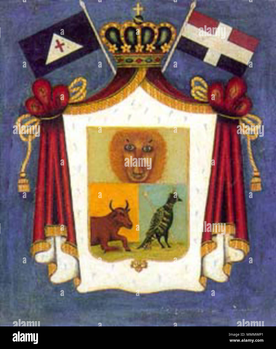 . English: Popular variant (ca. 1860-1880) of the Coat of Arms of the ...