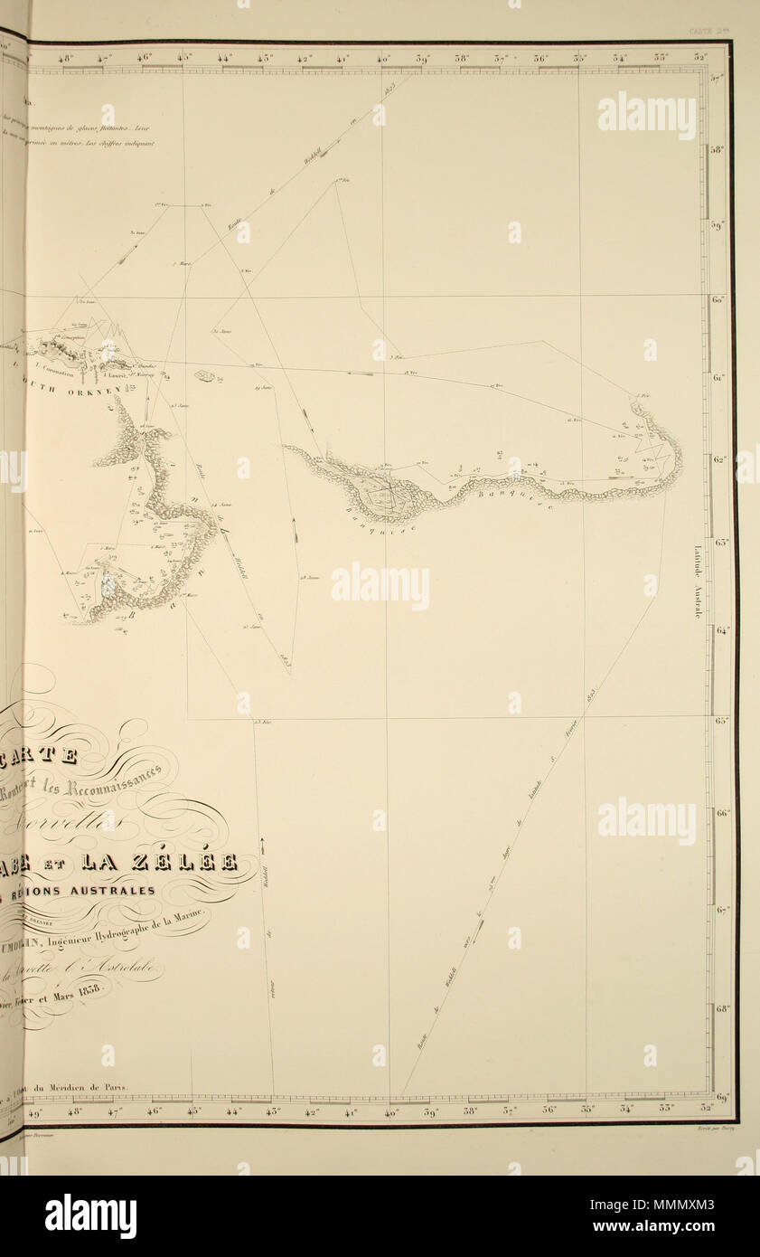 . Atlas pittoresque, carte des régions explorées au sud du cap Horn en ...