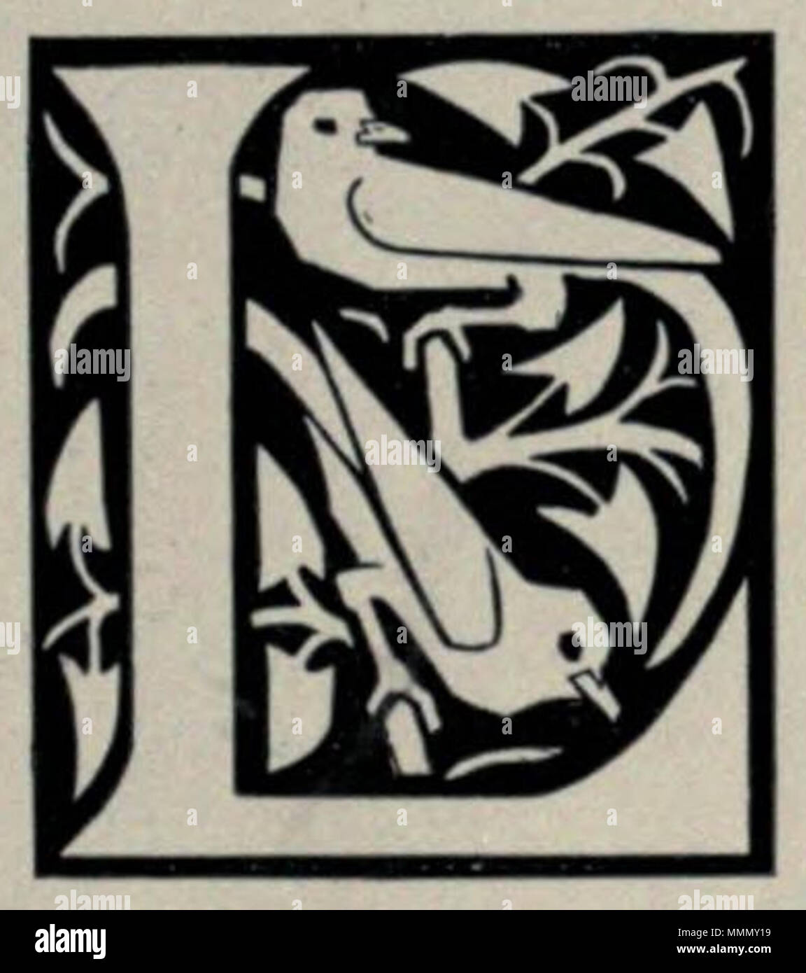 . Français : lettrine L avec oiseaux 63 Aufseeser lettrine L Stock ...
