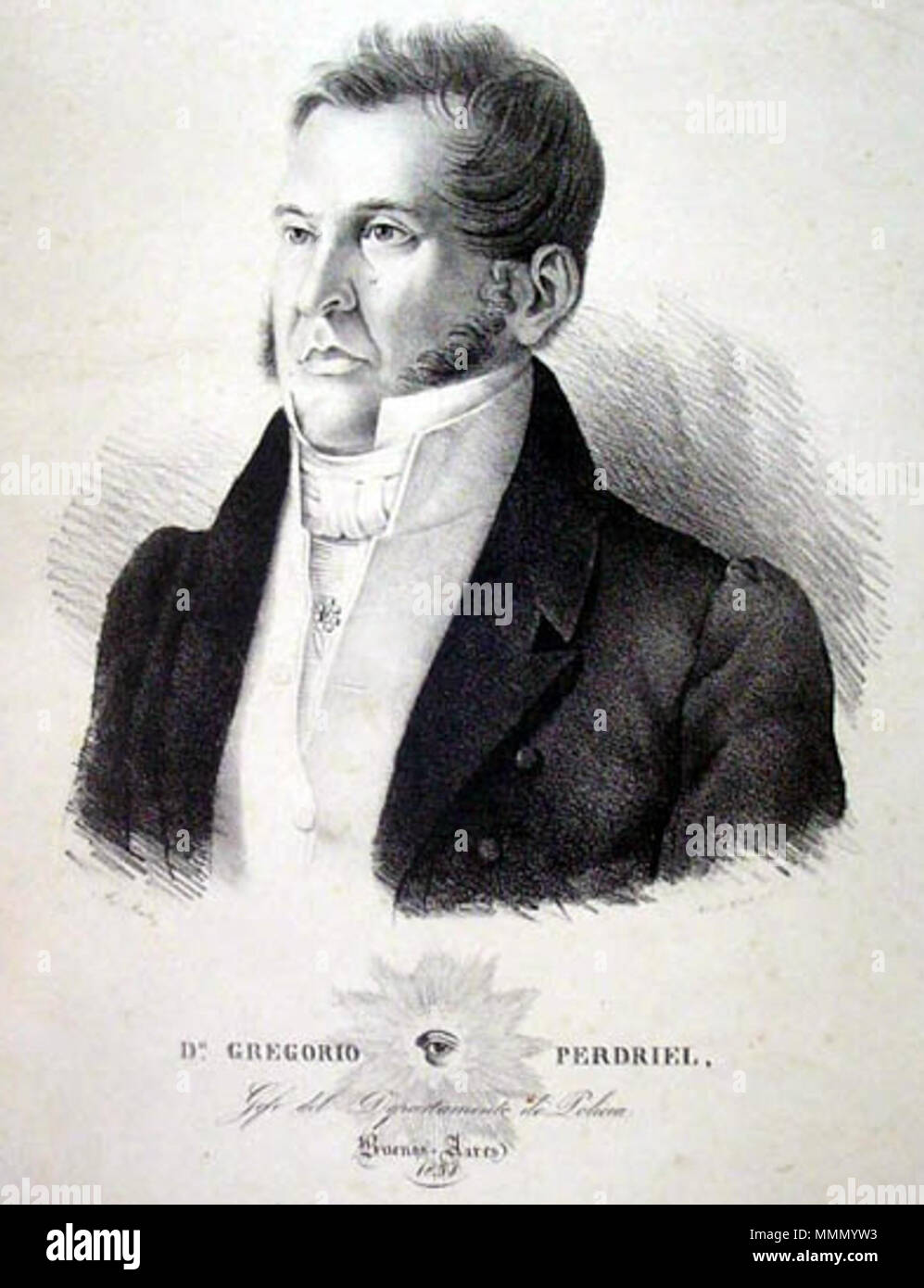 . Español: Litografía de Gregorio Perdriel . 1829. César Hipólito Bacle ...