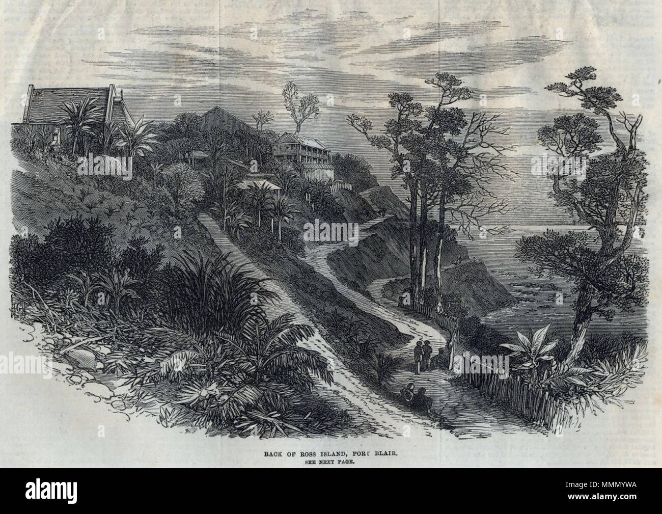. English: Four views of the Andaman Islands prison colony, where Lord ...