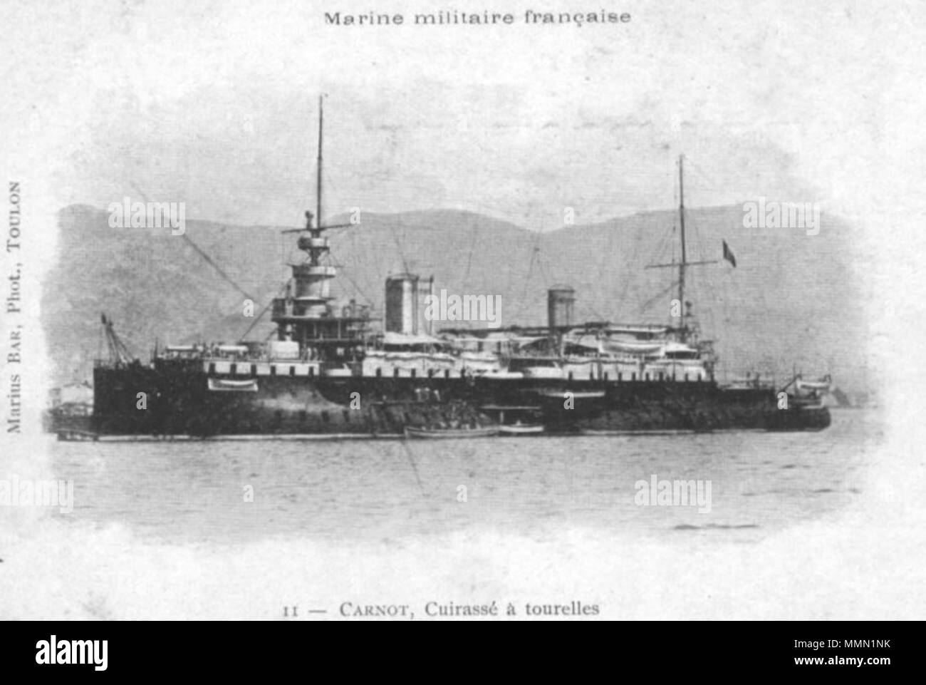 . English: French battleship Carnot . Marius Bar (1862 - 1930) 76 ...