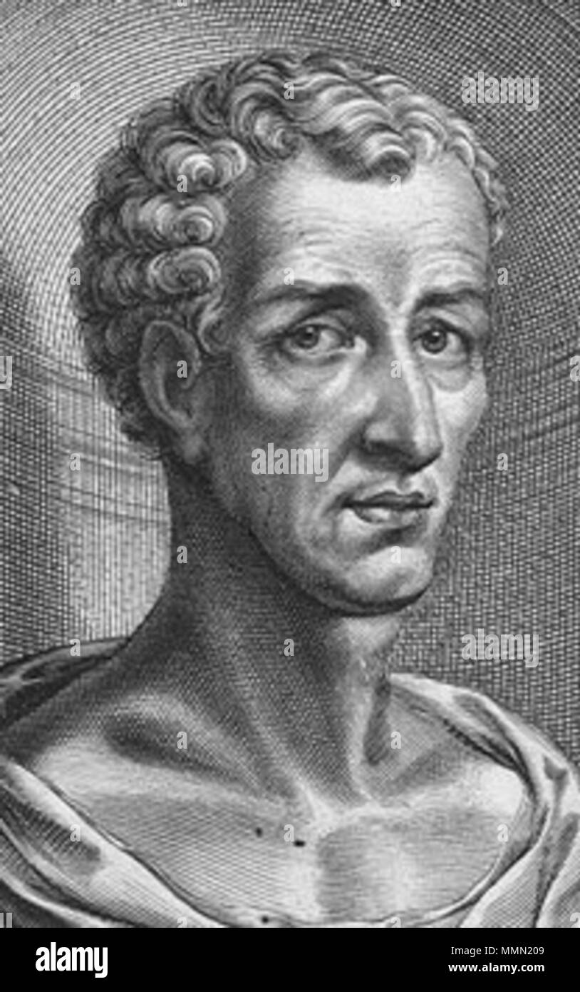 . English: Lucianus (fictional portrait). Engraving of the English ...
