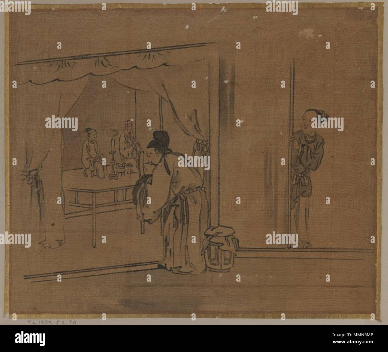 Man Worshipping at Ancestral Shrine. between 1700 and 1800. 100 ...