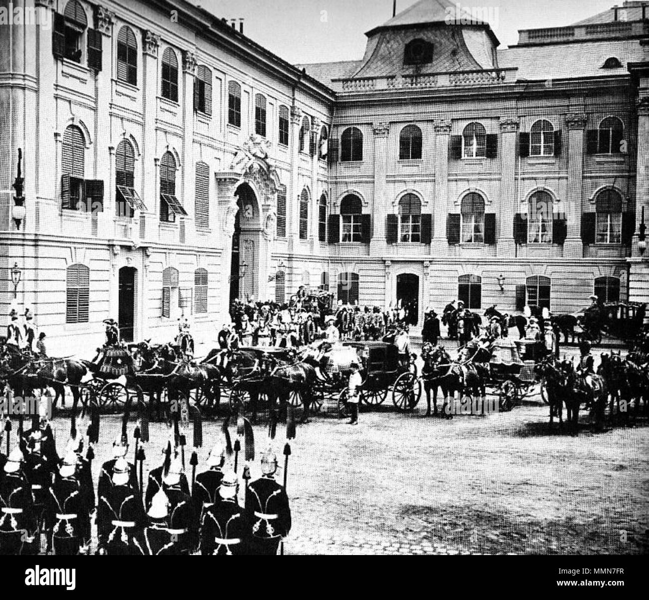 Budapest Burghof 1896 Stock Photo - Alamy